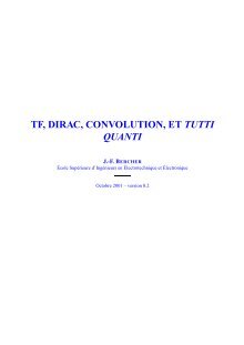 tf, dirac, convolution, et tutti quanti - FR