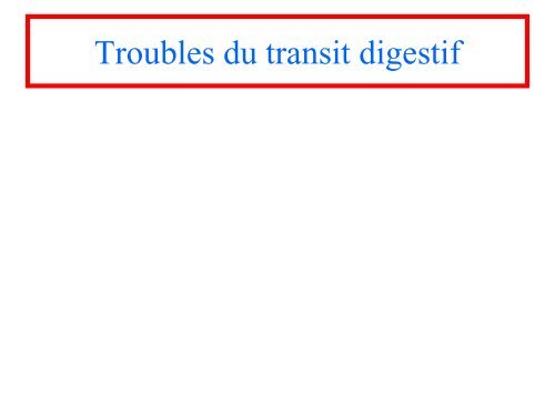 Troubles du transit digestif - Oncorea.com