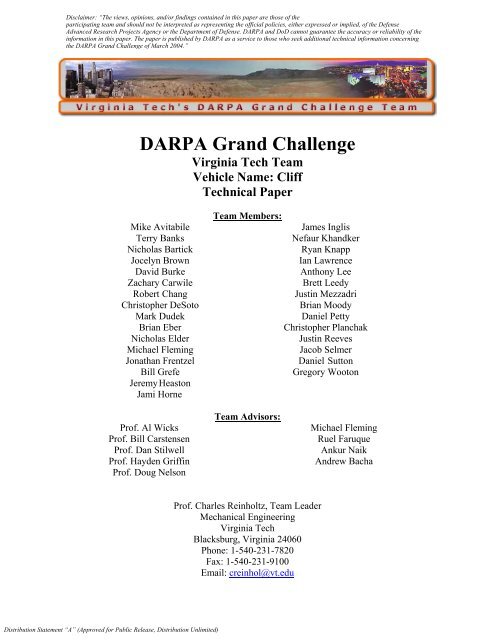 DARPA Grand Challenge