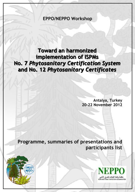 Download the Workshop brochure - Lists of EPPO Standards ...