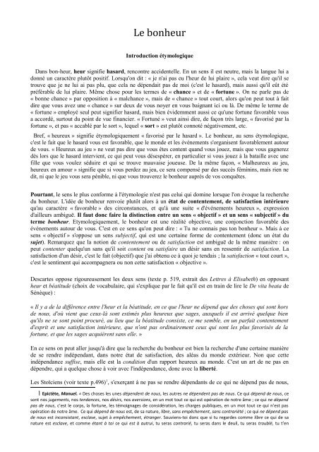 Le bonheur