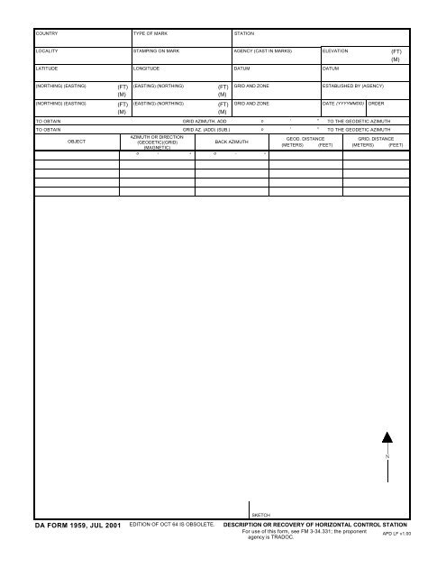 DA FORM 1959, JUL 2001 - Page 1 of 2