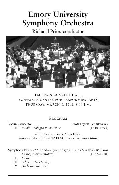 Emory University Symphony Orchestra - Arts at Emory - Emory ...