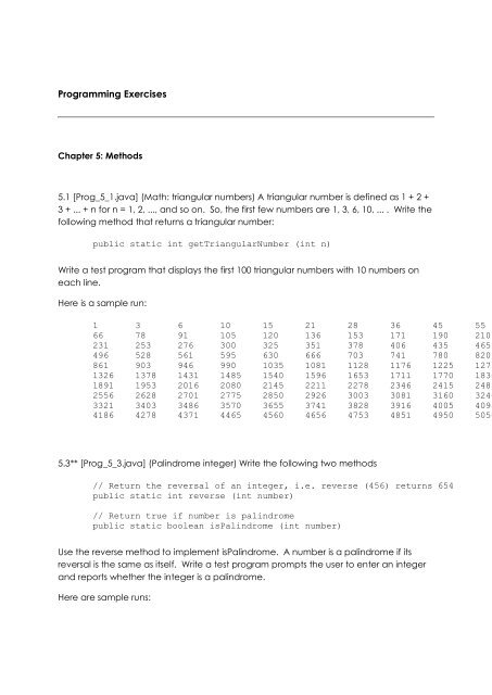 Programming Exercises - AS Nida