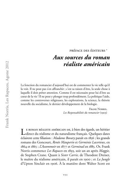 Aux sources du roman réaliste américain (122 Ko) - Atheles