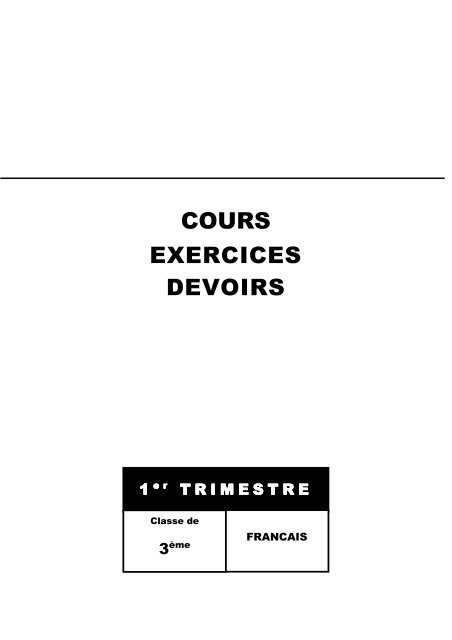 Devoir Maison Français 3eme Ventana Blog