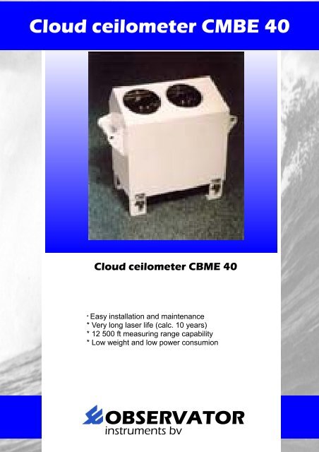 Cloud ceilometer CBME 40