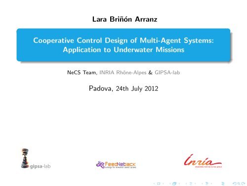 Cooperative Control Design of Multi-Agent Systems ... - Automatica