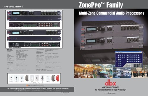 DBX ZonePro Brochure (pdf)