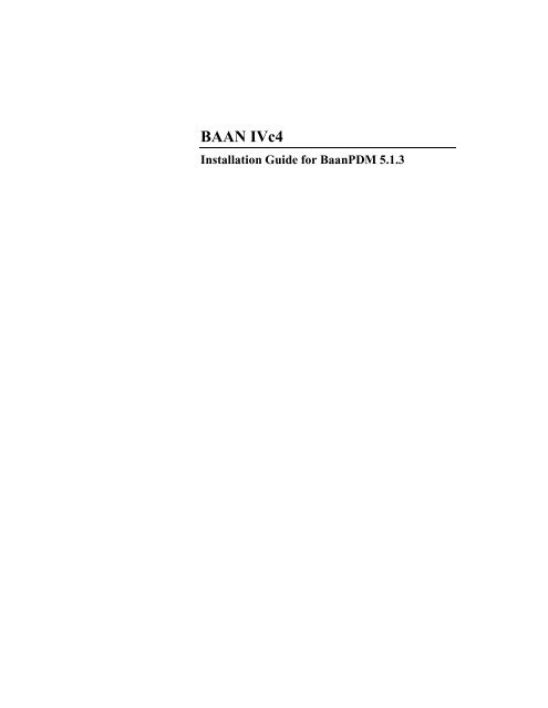 BAAN IVc4 - Baan Implementation Help, Consulting and Tutorials