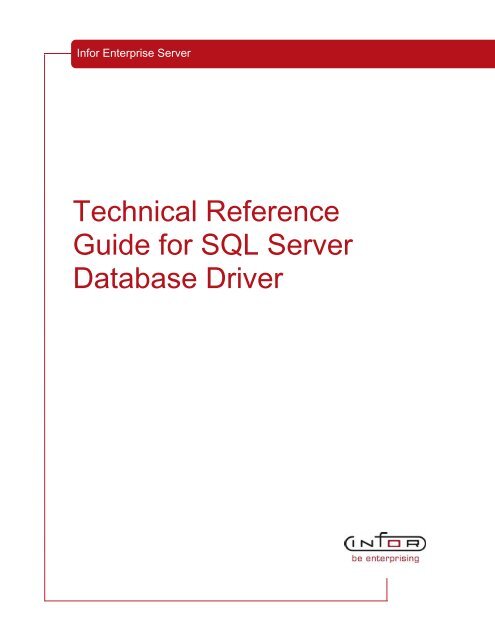 Technical Reference Guide for SQL Server Database Driver - Baan ...