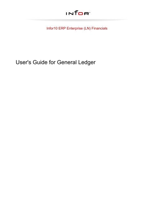 User's Guide for General Ledger