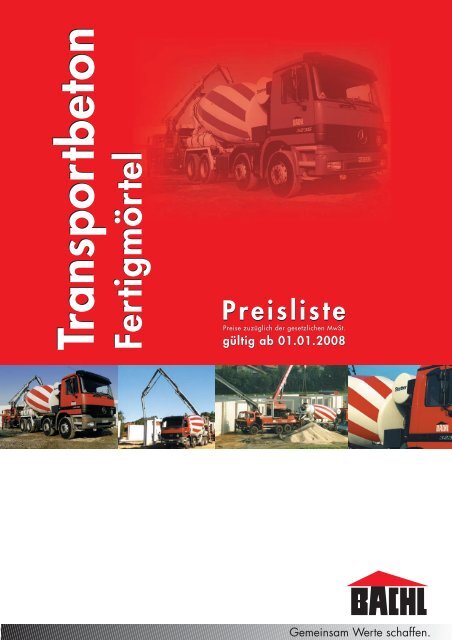 Preisliste - Karl Bachl GmbH & Co KG