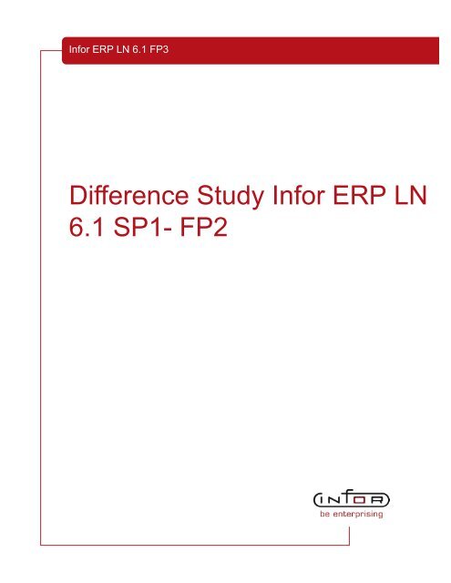 Difference Study Infor ERP LN 6.1 SP1 - Baan Implementation Help ...