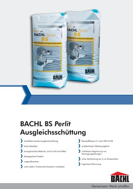 BACHL BS Perlit Ausgleichsschüttung - Karl Bachl GmbH & Co KG