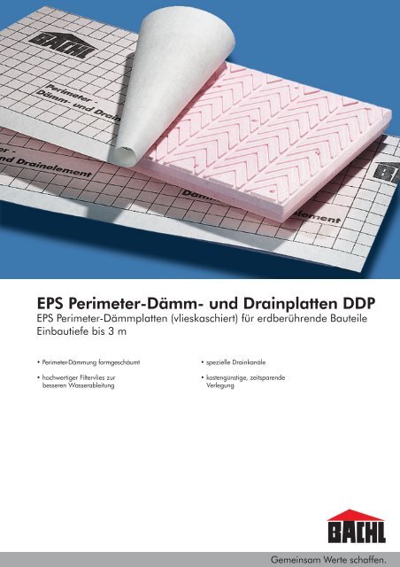 EPS Perimeter-Dämm- und Drainplatten DDP - Karl Bachl GmbH ...