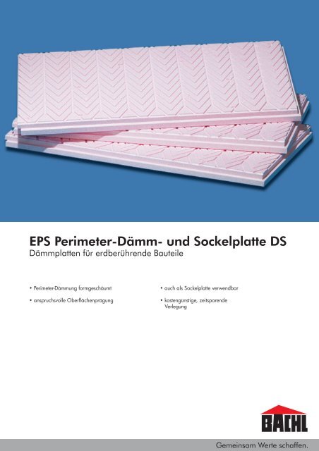 EPS Perimeter-Dämm- und Sockelplatte DS - Karl Bachl GmbH ...