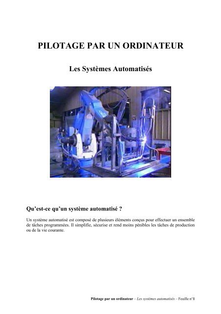 Qu'est-ce qu'un système automatisé