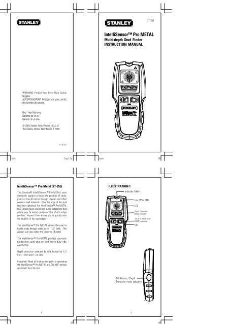 IntelliSensor™ Pro METAL - Free-Instruction-Manuals.com