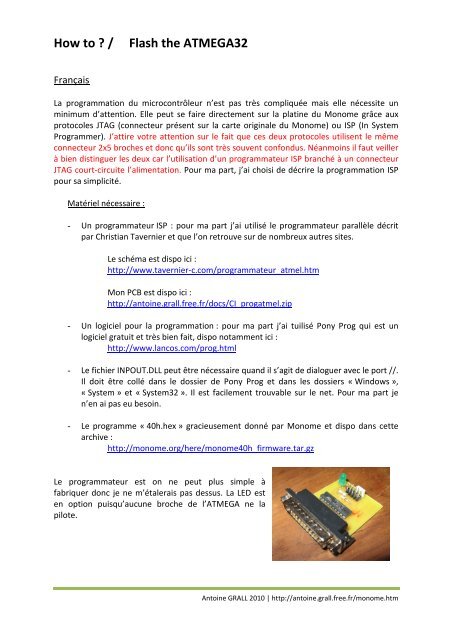 How to ? / Flash the ATMEGA32 - Free
