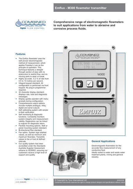 Emflux - M300 flowmeter transmitter