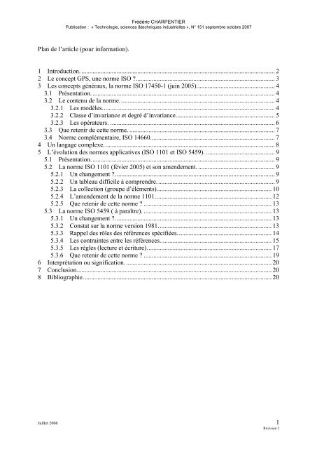 Cotation ISO. Les nouvelles normes. - Cfc-technic.com