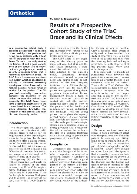 Study of the TriaC Brace and its Clinical Effects - rollerwerk-medical.de