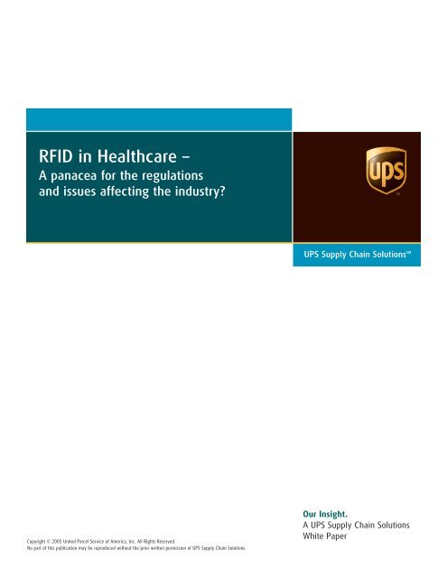 RFID in Healthcare - UPS Supply Chain Solutions