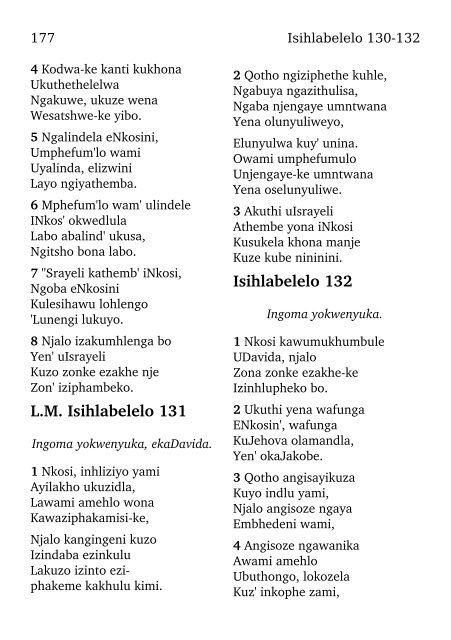 Isihlabelelo 128-130 5 IN