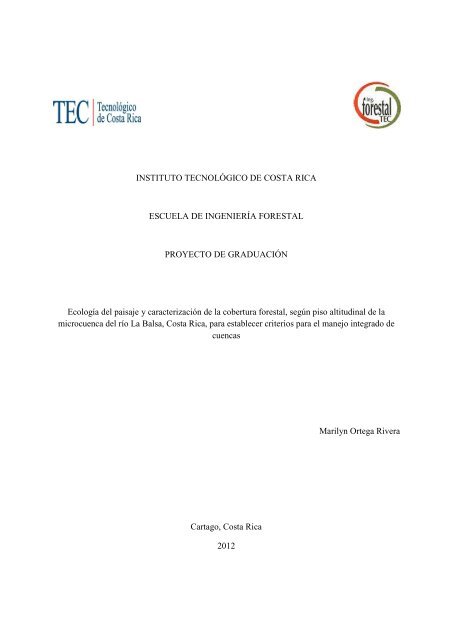 INSTITUTO TECNOLÓGICO DE COSTA RICA ESCUELA DE ...