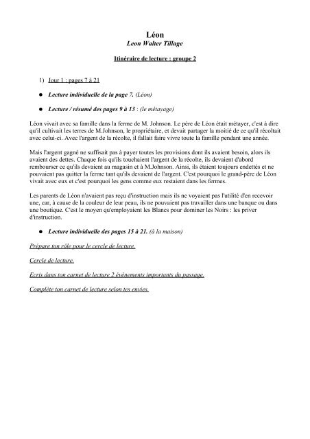 Leon Walter Tillage - IEN Argenteuil Sud