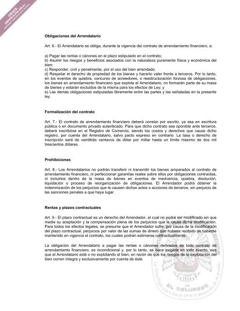 Obligaciones de