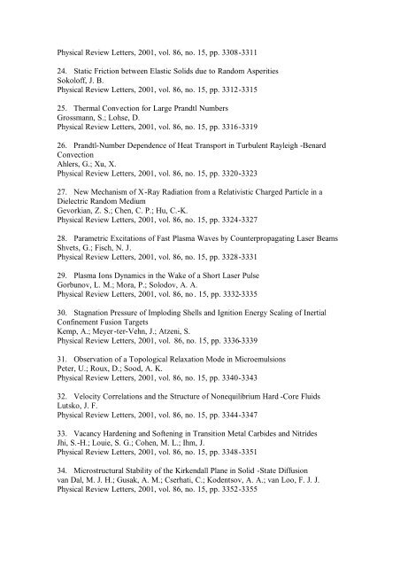 Physical Review Letters,