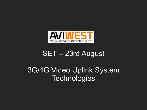 AVIWEST: Company & Products presentation - SET