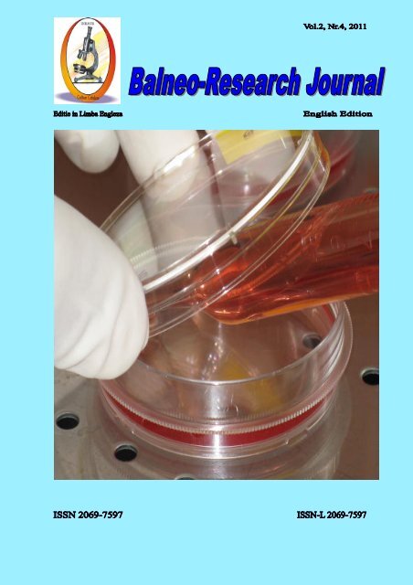 EDITOR: Constantin Munteanu, Ph.D., National Institute of ...