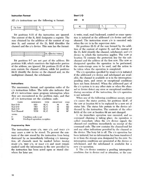 Systems Reference Library IBM System/360 Principles of Operation