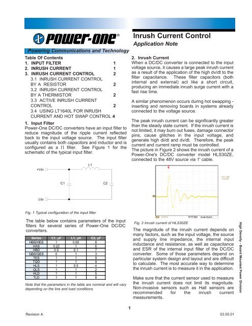Inrush Current Control