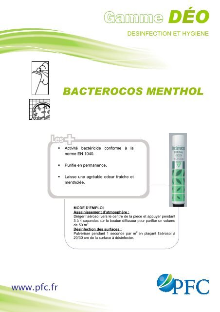 FT BACTEROCOS MENTHOL - Pfc