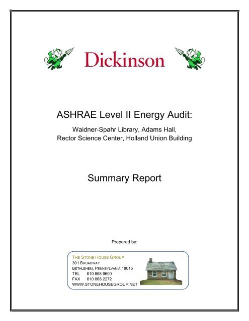 ASHRAE Level II Energy Audit: Summary Report - Dickinson Blogs ...