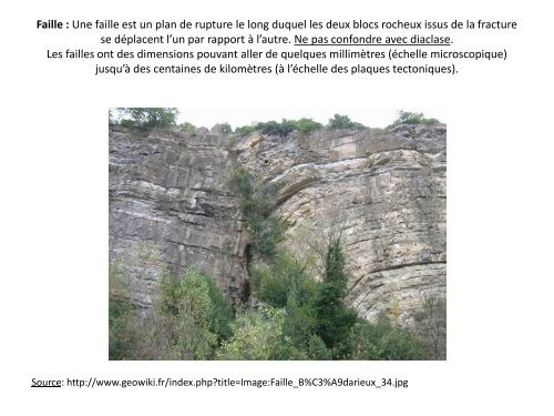 Faille : Une faille est u