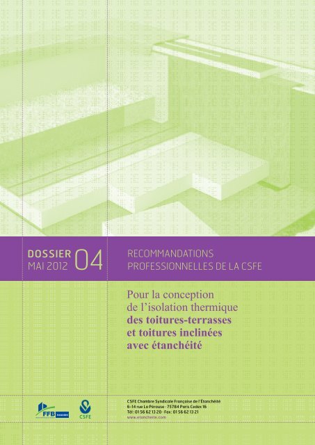 Pour la conception de l'isolation thermique des toitures-terrasses et ...