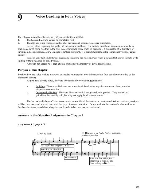 Chapter 9 - Voice Leading in Four Voices