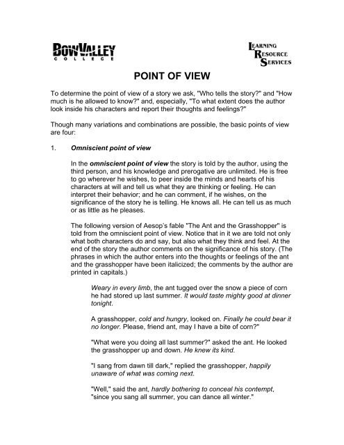 Point of View - Bow Valley College