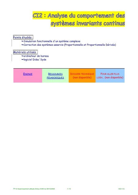 TPI2 Asservissement altitude Airbus A 340