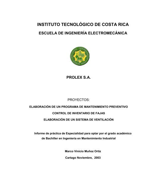 INSTITUTO TECNOLÓGICO DE COSTA RICA