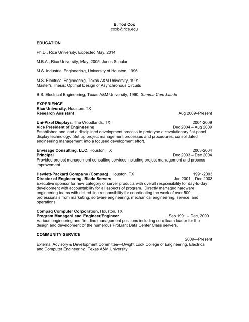 Vita - Rice University