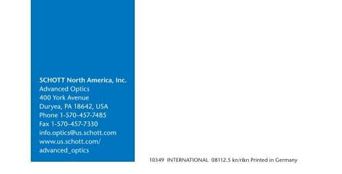 SCHOTT north America,