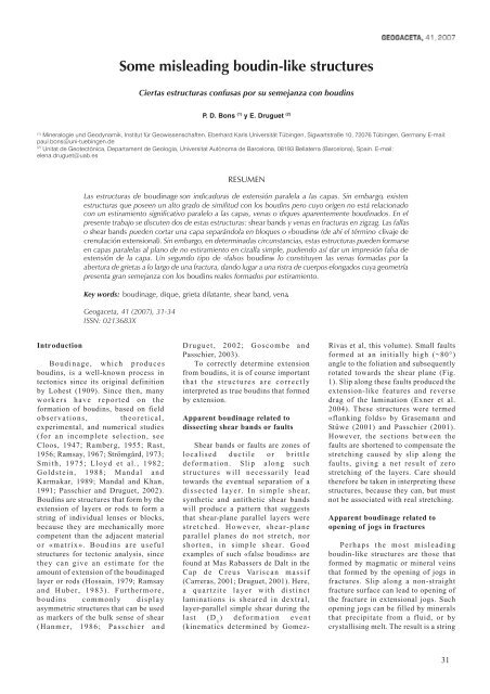 Some misleading boudin-like structures