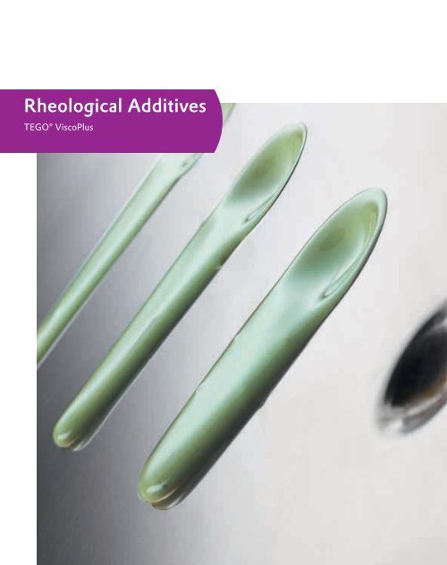 Technical Background Rheological Additives - TEGO