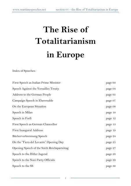 The Rise of Totalitarianism in Europe